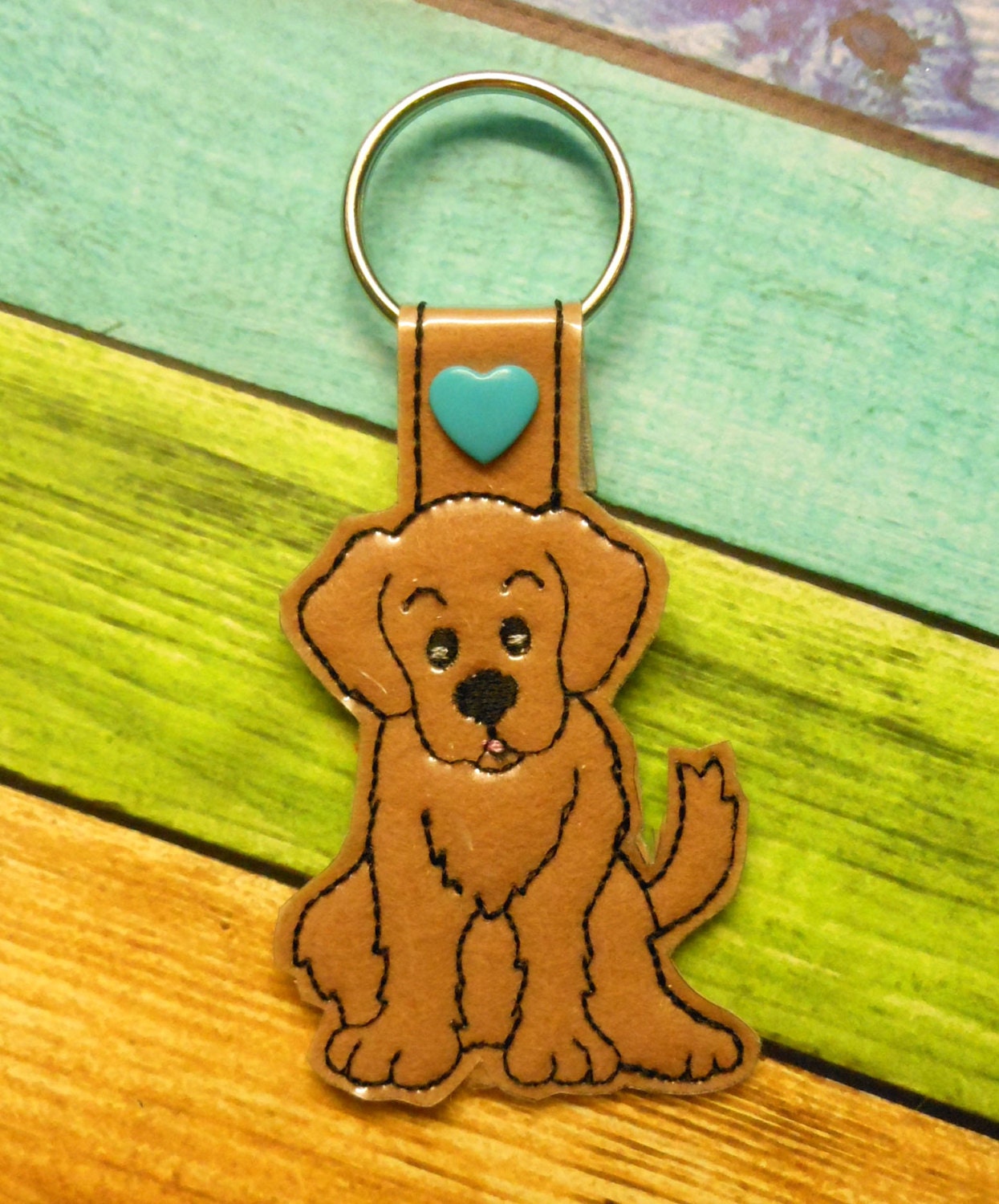 In the Hoop Dog Key Fob Set 3 Embroidery Machine Design Set - Etsy