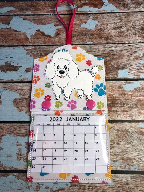 In the Hoop Poodle Calendar 4x4 Embroidery Machine Design | Etsy