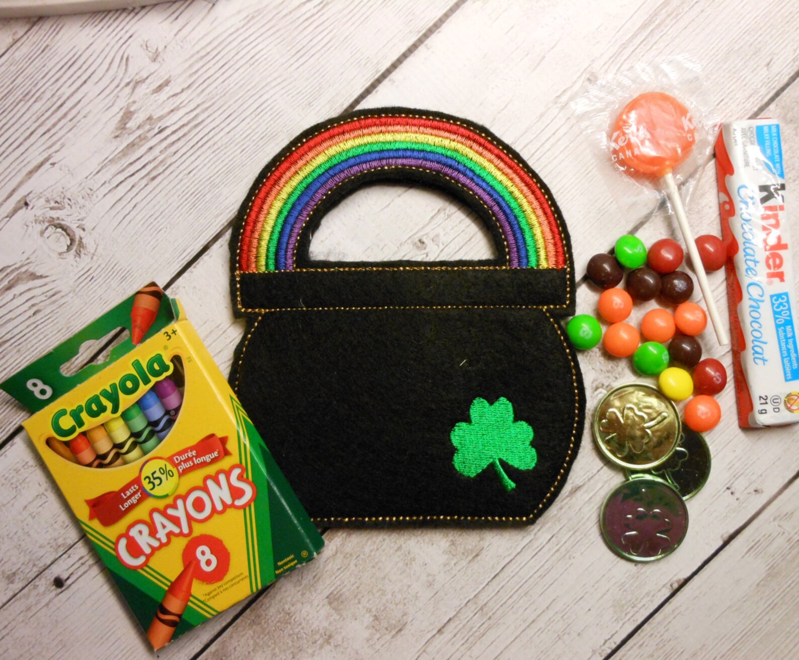 In the Hoop Pot of Gold Candy Tote Embroidery Machine Design - Etsy