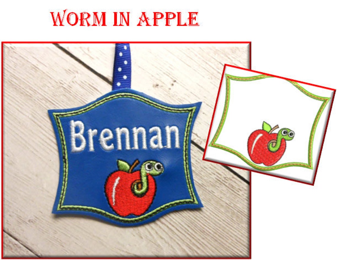 In the Hoop School Tags Embroidery Design Set - Etsy