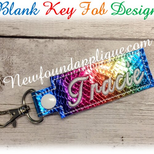 In the Hoop Blank Key Fob Embroidery Machine Design - Etsy