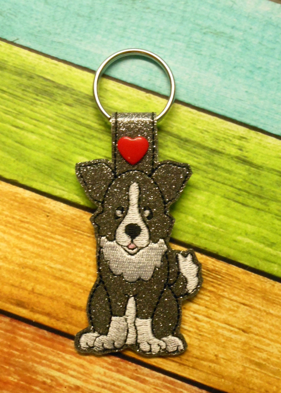 In the Hoop Dog Key Fob Set 4 Embroidery Machine Design Set - Etsy