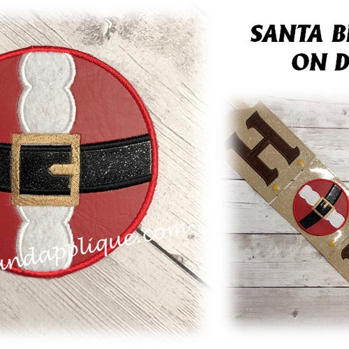 In the Hoop Santa Belt Snap on Decoration Embroidery Machine - Etsy