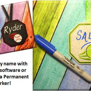 In the Hoop Sports Label Set 2 Embroidery Machine Design Set - Etsy