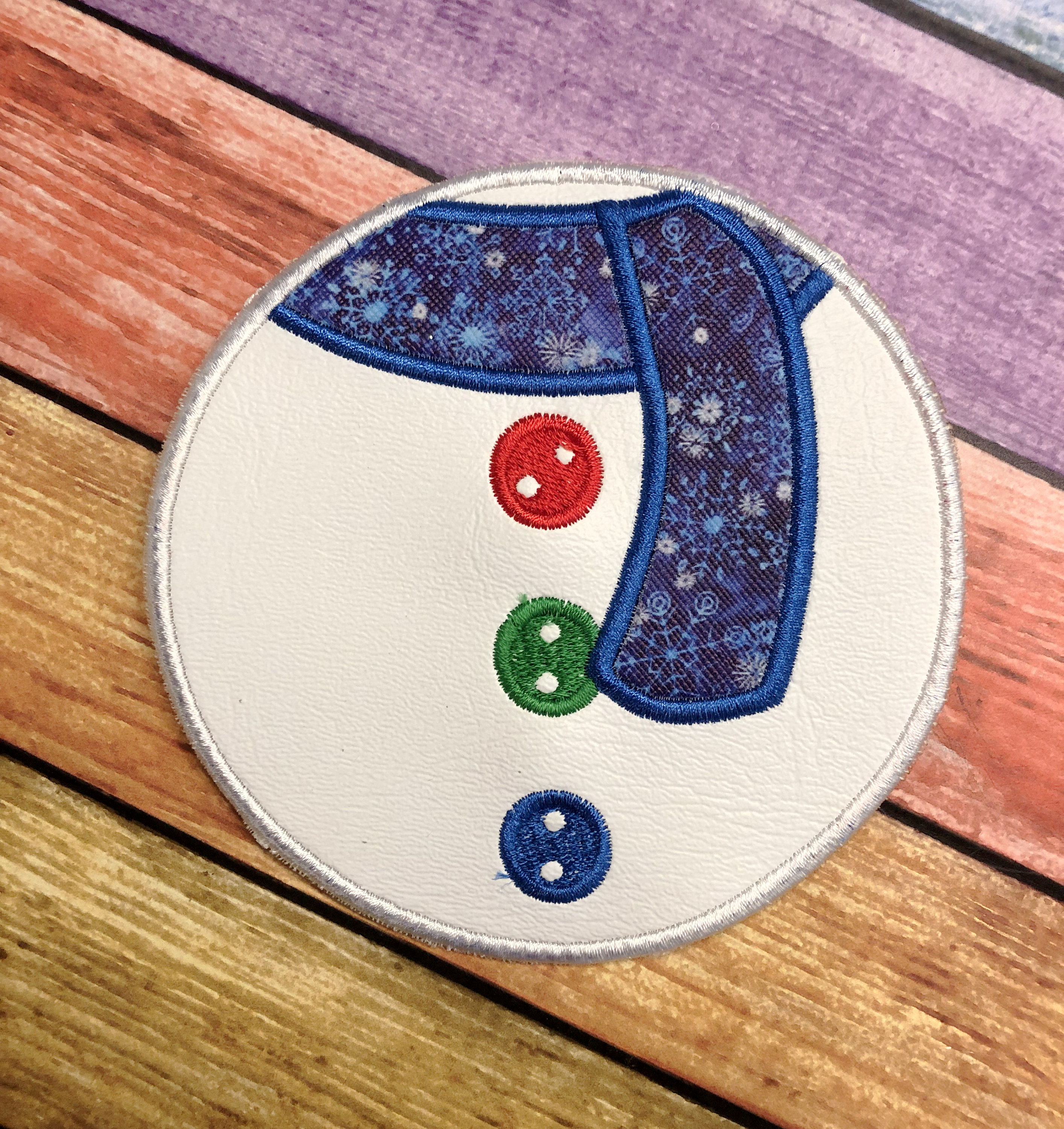 In The Hoop Snowman Belly Snap On Decoration Embroidery | Etsy