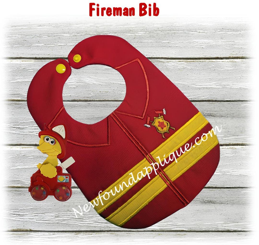 In the Hoop Fireman Bib Embroidery Machine Design - Etsy