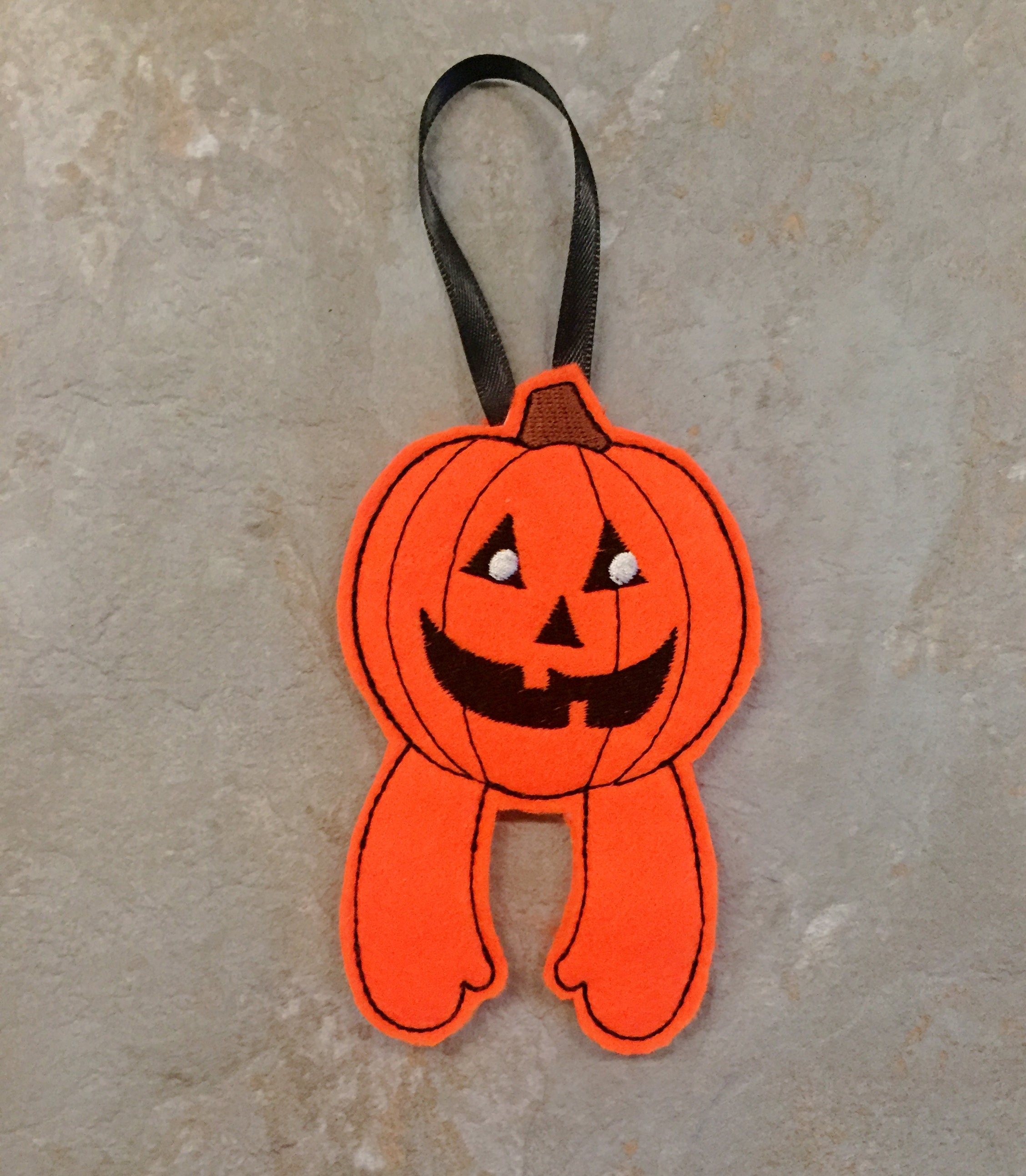 In the Hoop Halloween Ornament/pencil Holder Pumpkin | Etsy