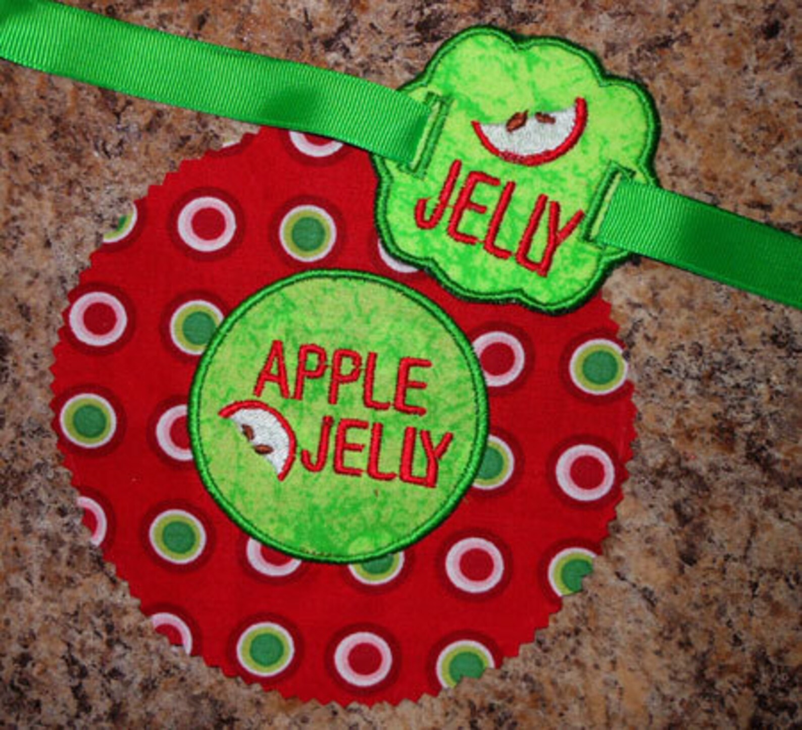 In the Hoop Jar Lid & Label Apple Jam/jelly Embroidery Machine - Etsy
