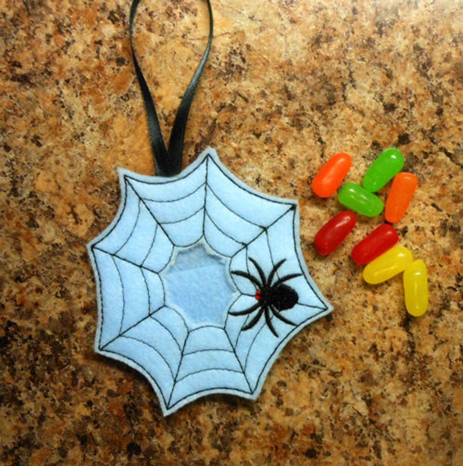 In the Hoop Spider Web Candy Pocket Embroidery Machine Design - Etsy