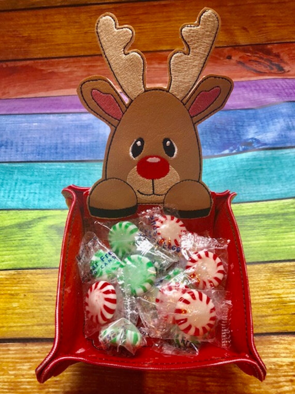 Inthe Hoop Reindeer Peeker Snap Tray Embroidery Machine Design | Etsy