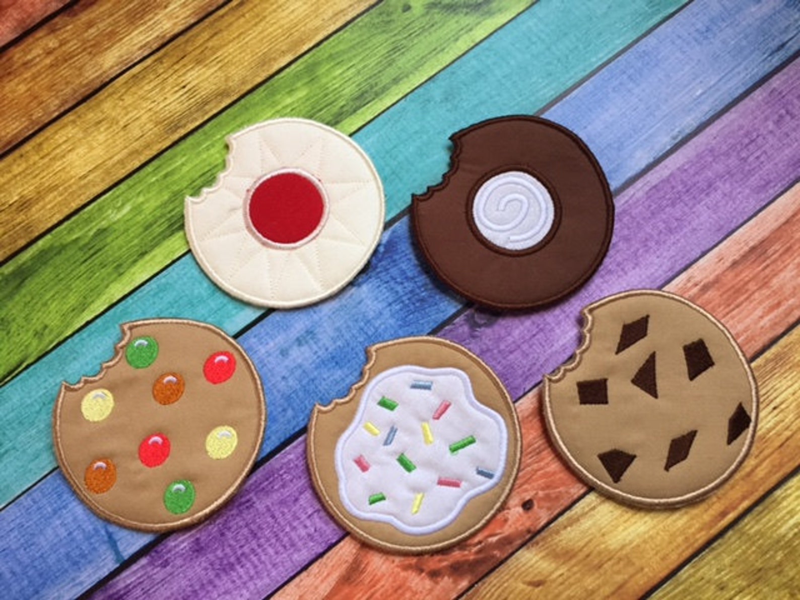 In the Hoop 10 Piece Cookie Coaster Embroidery Machine Design Set - Etsy