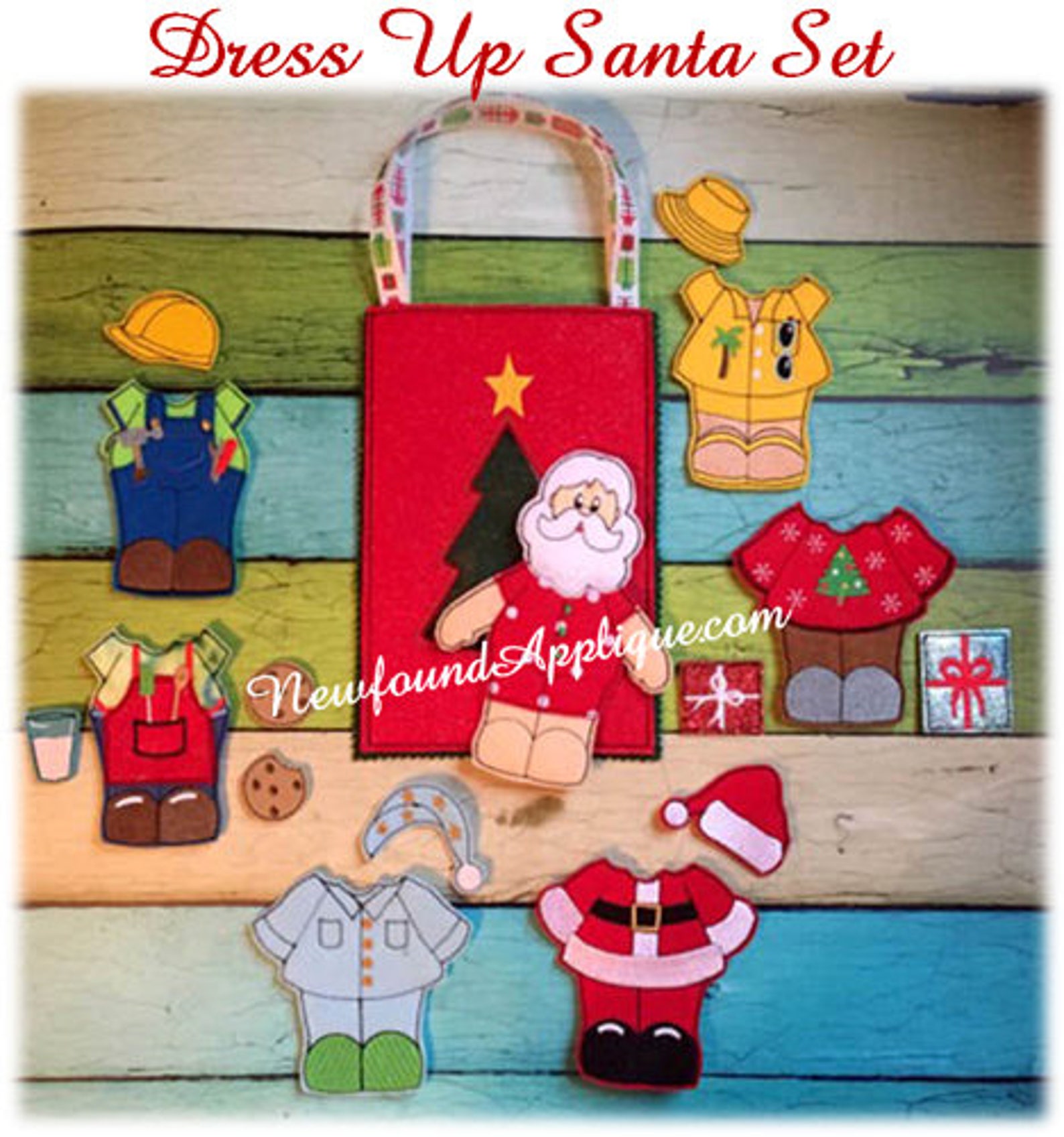 In the Hoop Santa Dress up Doll Embroidery Machine Design Set - Etsy