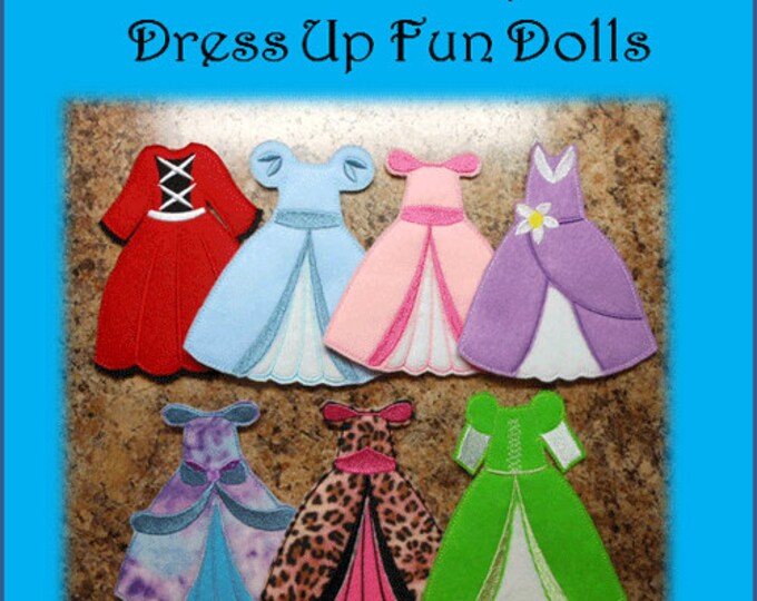 Felt Dress up Fun Doll Ball Gown Embroidery Machine Design Set - Etsy