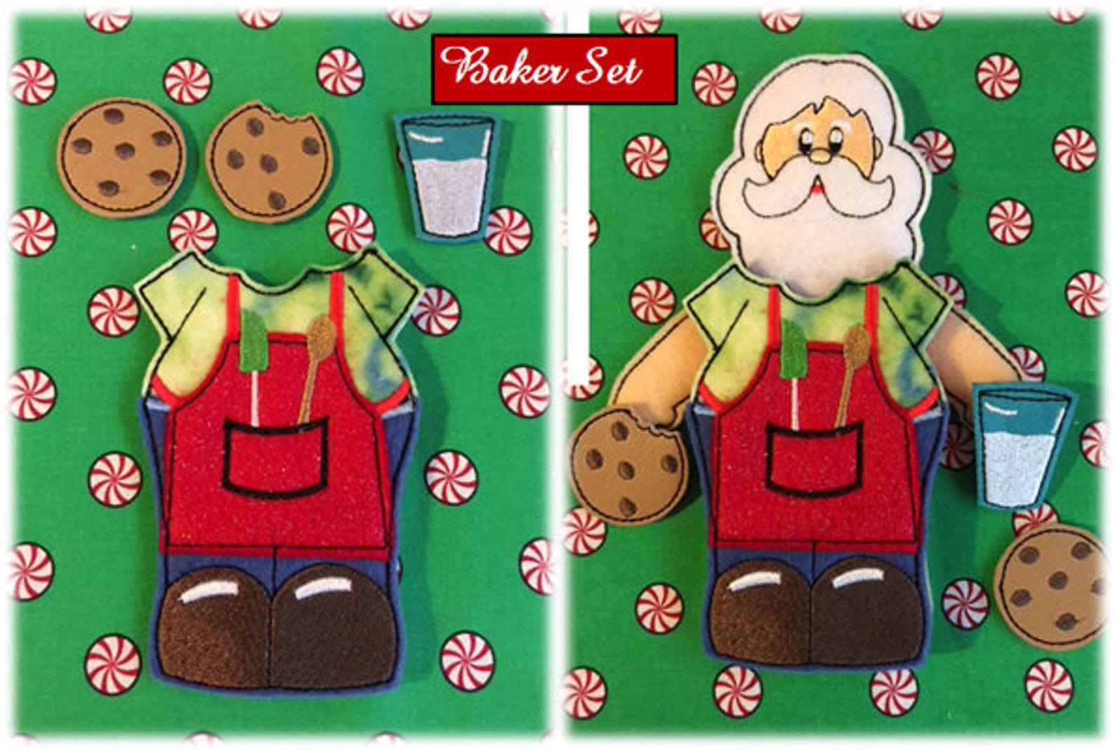 In the Hoop Santa Dress up Doll Embroidery Machine Design Set - Etsy