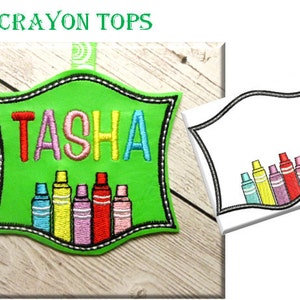 In the Hoop School Tags Embroidery Design Set - Etsy