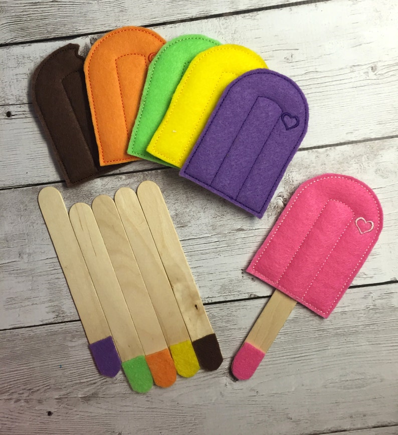 In the Hoop Ice Cream Color Match Game Embroidery Machine Design - Etsy
