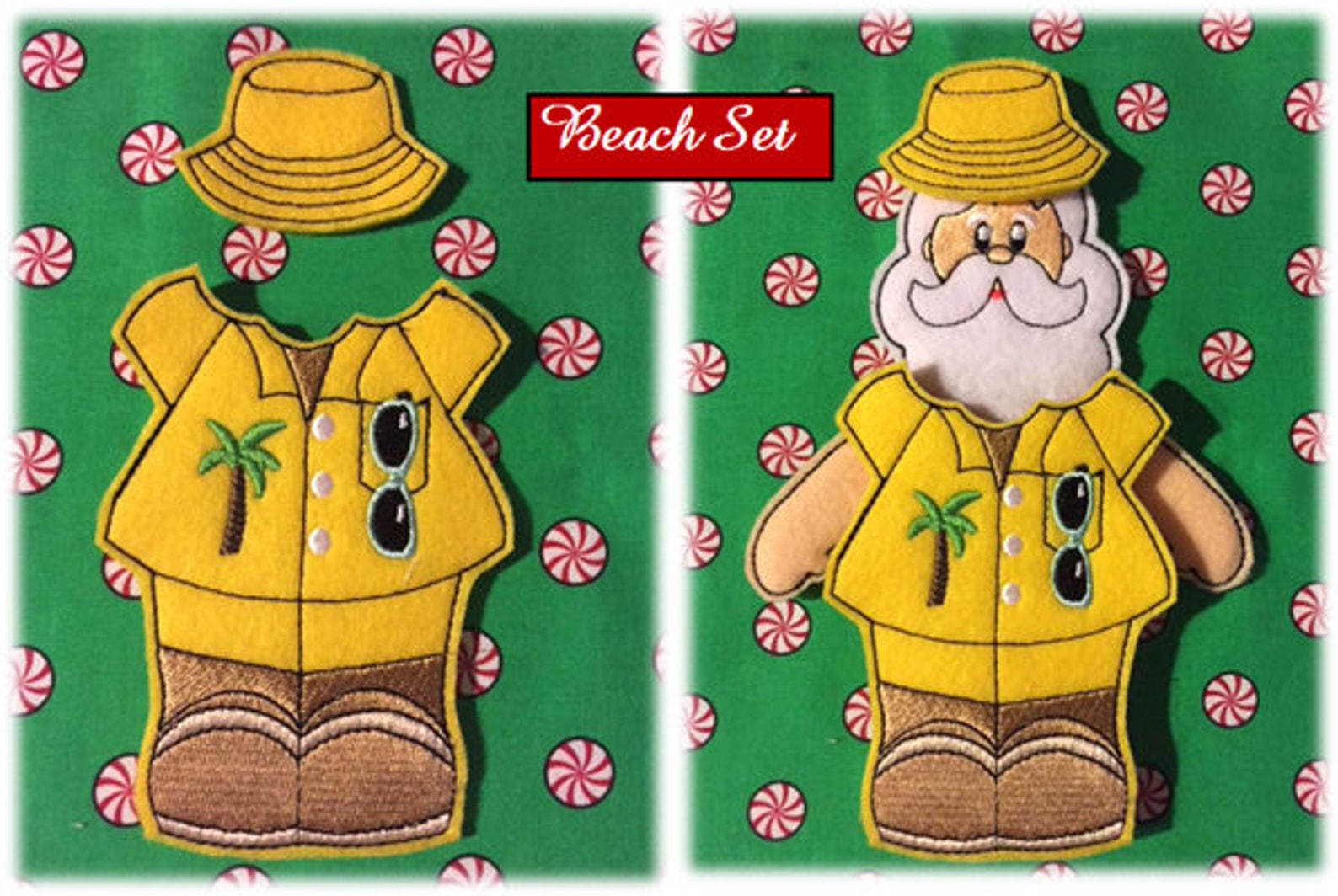In the Hoop Santa Dress up Doll Embroidery Machine Design Set - Etsy