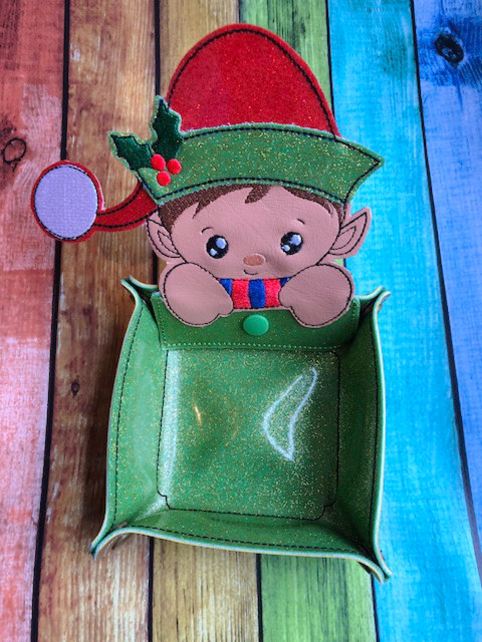 In the Hoop Boy Elf Peeker Snap Tray Embroidery Machine Design | Etsy