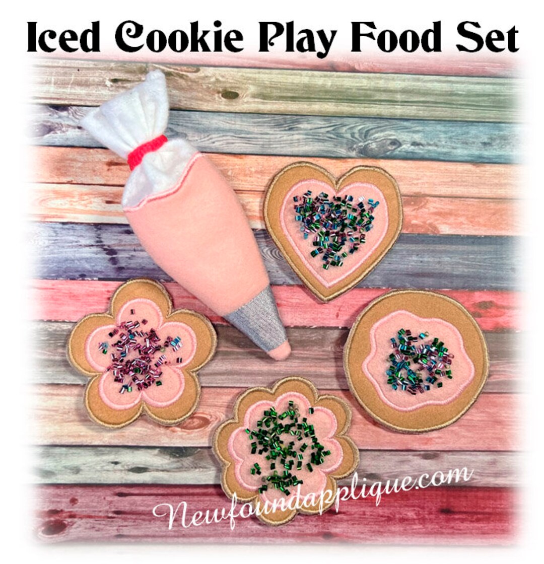 In the Hoop Iced Cookie and Icing Bag Embroidery Machine Design Set - Etsy