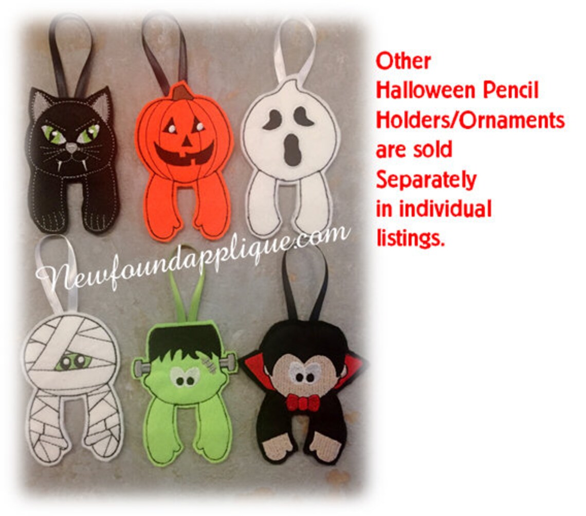 In the Hoop Halloween Ornament/pencil Holder Pumpkin | Etsy