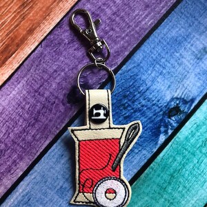 In the Hoop Thread Key Fob Embroidery Machine Design - Etsy