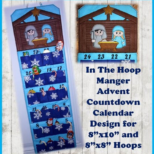 In the Hoop Advent Countdown Calendar Elf Embroidery Machine - Etsy