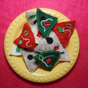 In the Hoop Italian Felt Food Set Applique Machine Embroidery Design - Etsy