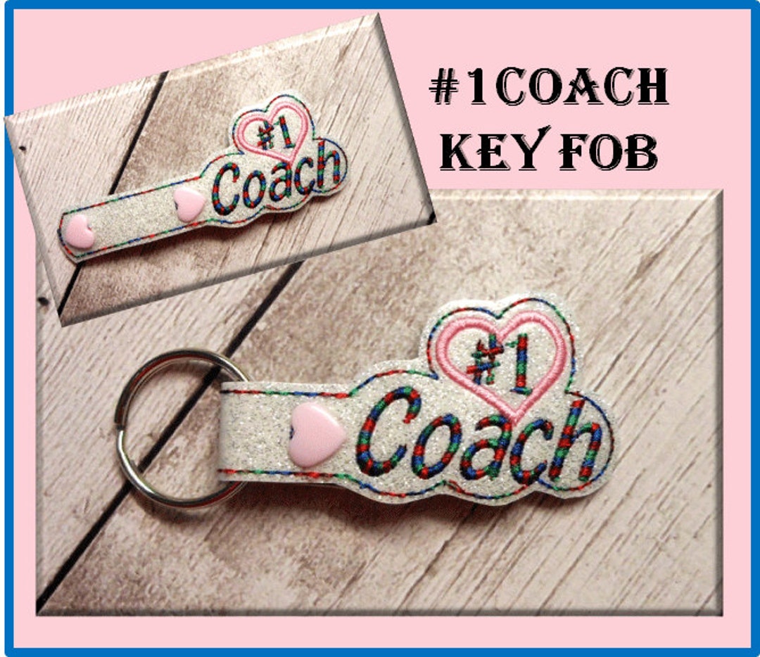 In the Hoop Key Fob 1 Coach Embroidery Machine Design - Etsy