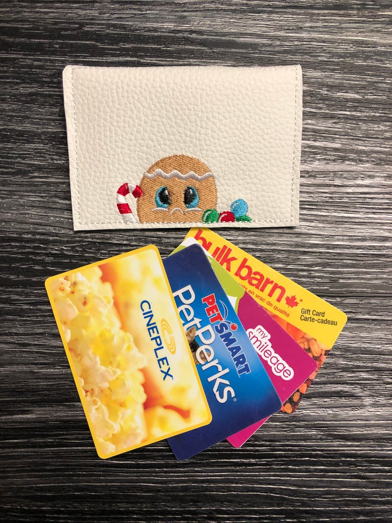 In the Hoop Gingerbread Card Coin Purse Case Embroidery - Etsy