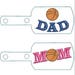 In the Hoop Basketball MOM DAD Key Fob Embroidery Machine Design Set - Etsy