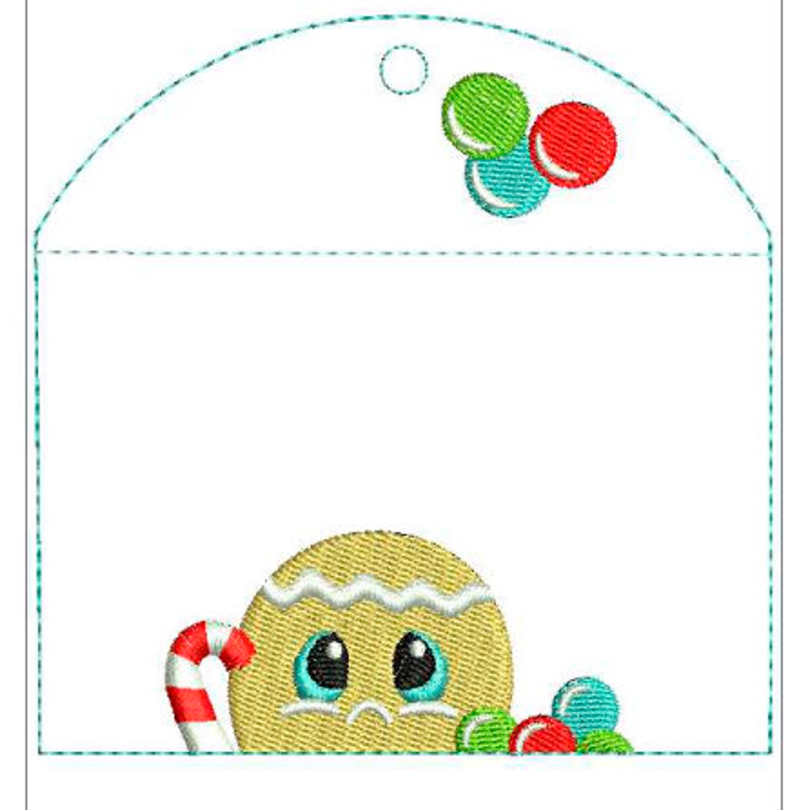 In the Hoop Gingerbread Card Coin Purse Case Embroidery - Etsy