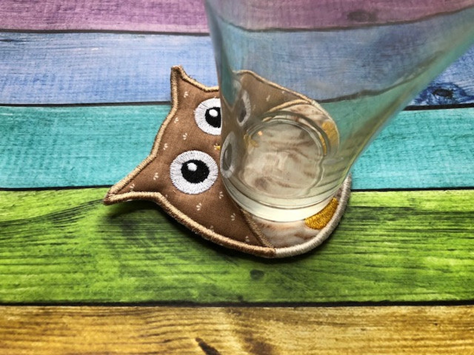 In the Hoop Owl Coaster Embroider Machine Design - Etsy