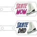 In the Hoop SKATE MOM & DAD Key Fob Embroidery Machine Design Set - Etsy