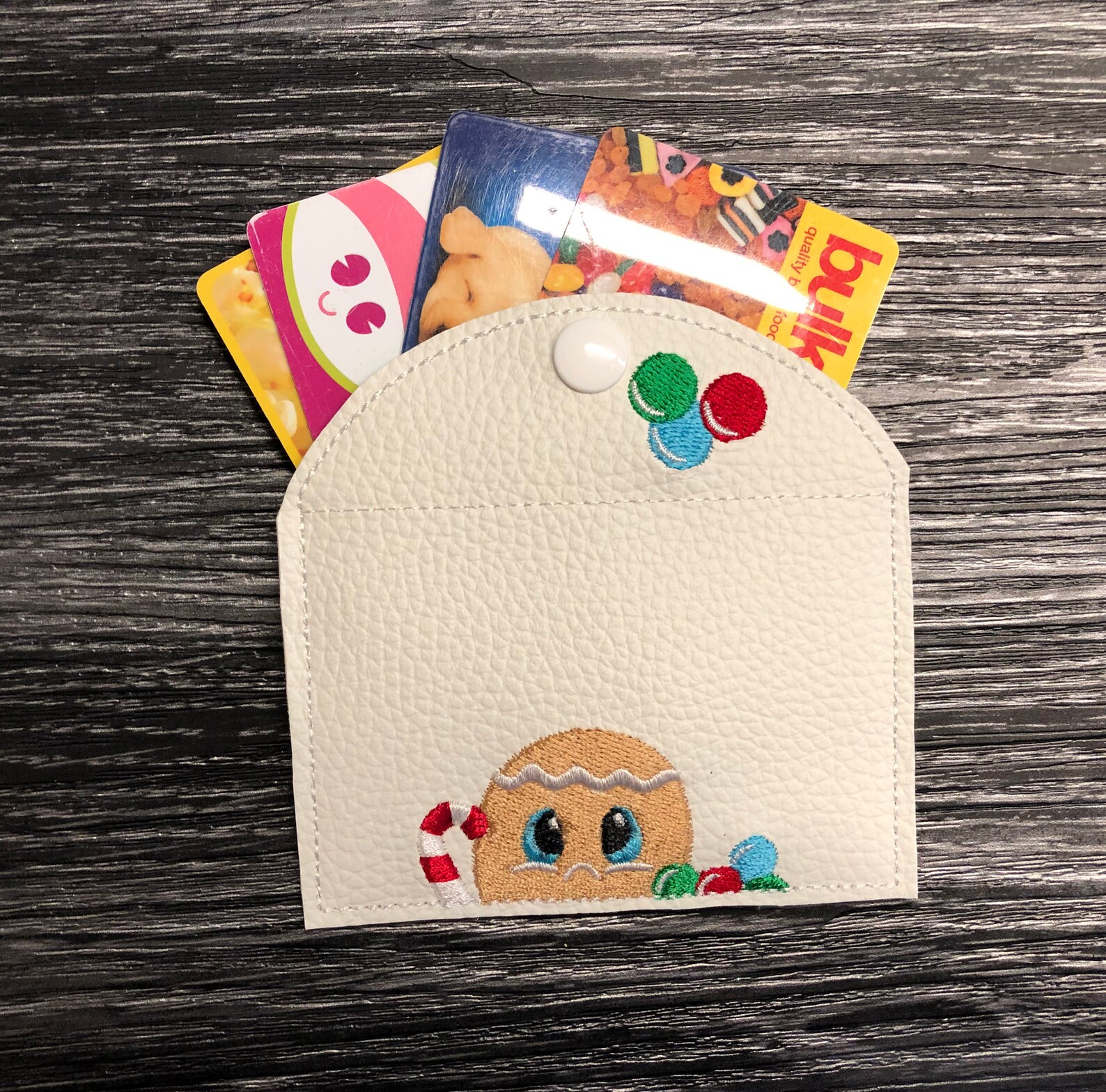 In the Hoop Gingerbread Card Coin Purse Case Embroidery - Etsy