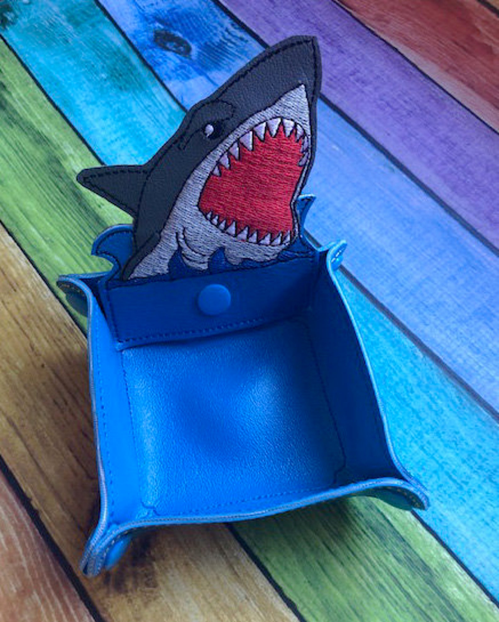 In the Hoop Shark Snap Tray Embroidery Machine Design Set - Etsy