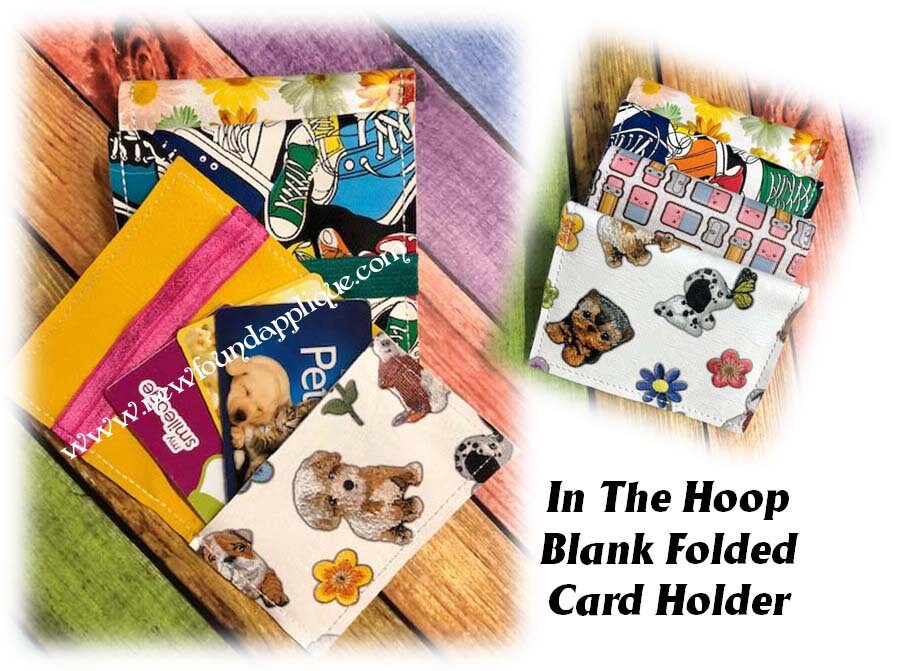 In the Hoop Blank Folded Card Holder Embroidery Machine Design - Etsy