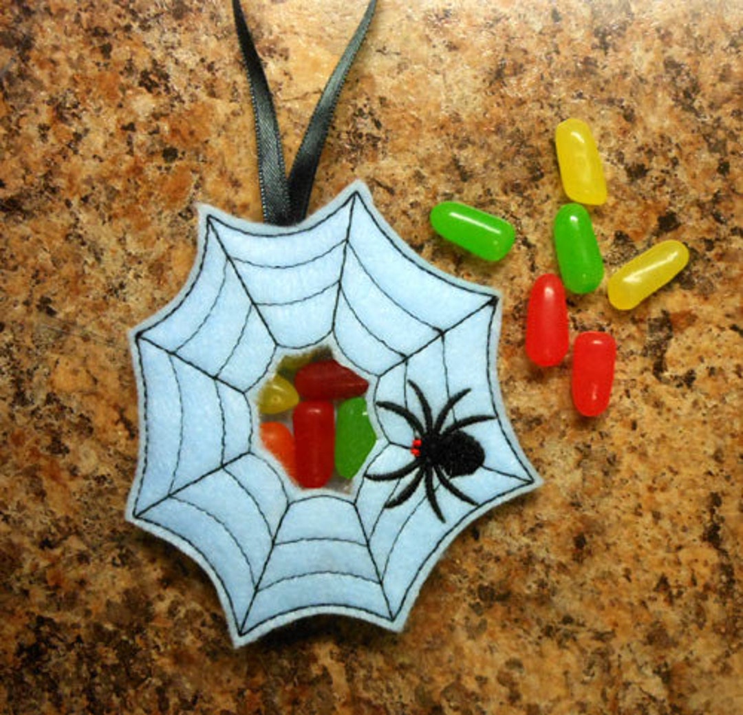 In the Hoop Spider Web Candy Pocket Embroidery Machine Design - Etsy