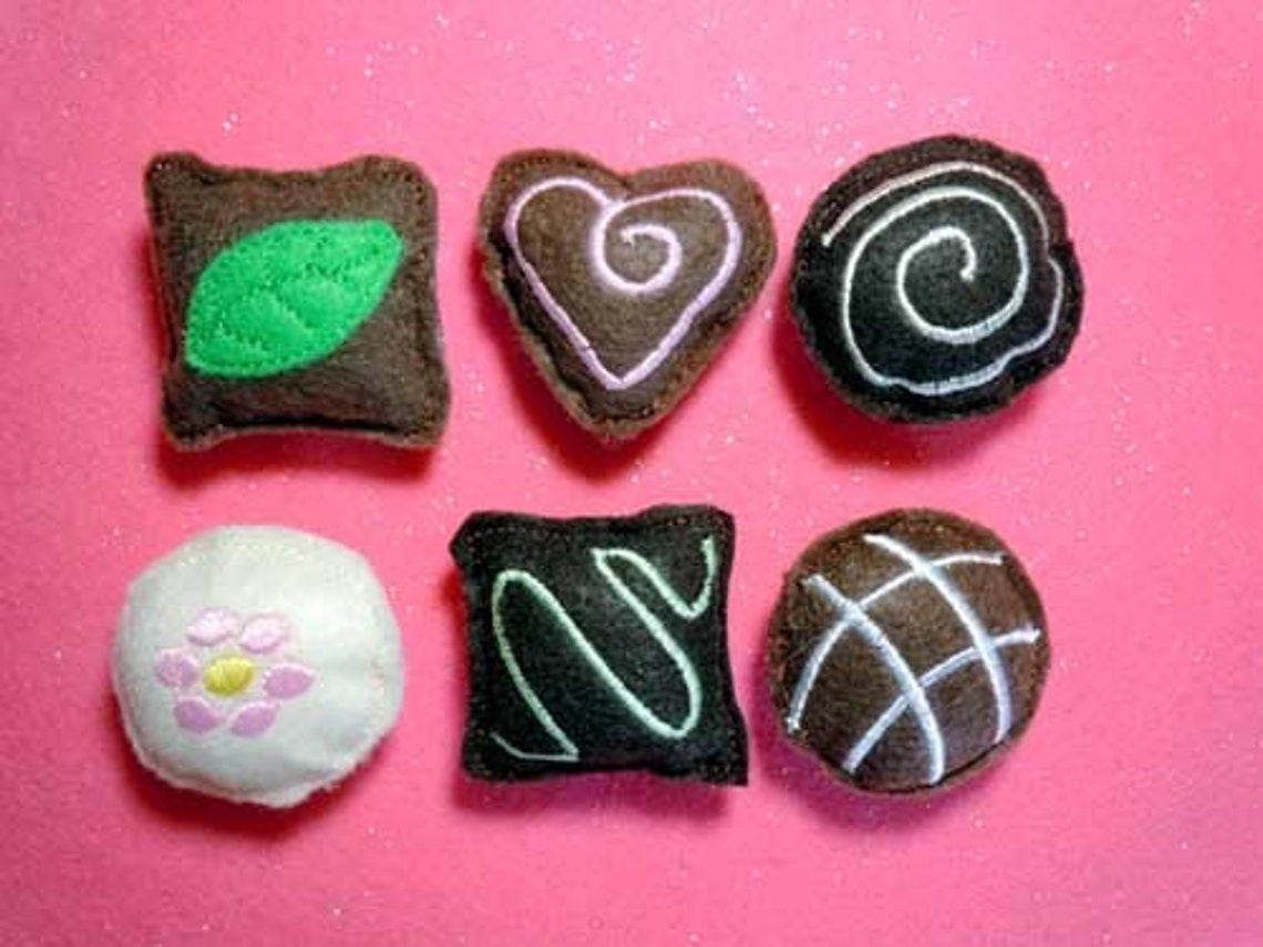 In the Hoop Fun Felt Chocolates Embroidery Machine Design - Etsy