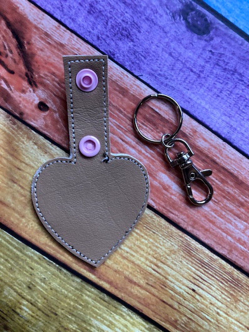 In the Hoop Heart Key Fob Flipflop Embroidery Machine Design - Etsy