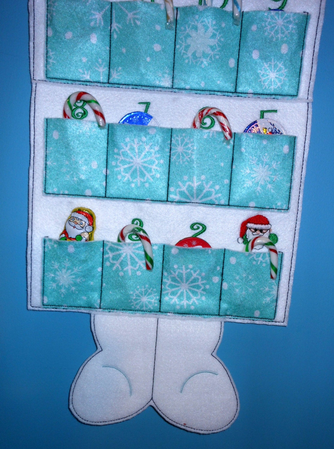 In the Hoop Snowman Advent Calendar Embroidery Machine Design - Etsy