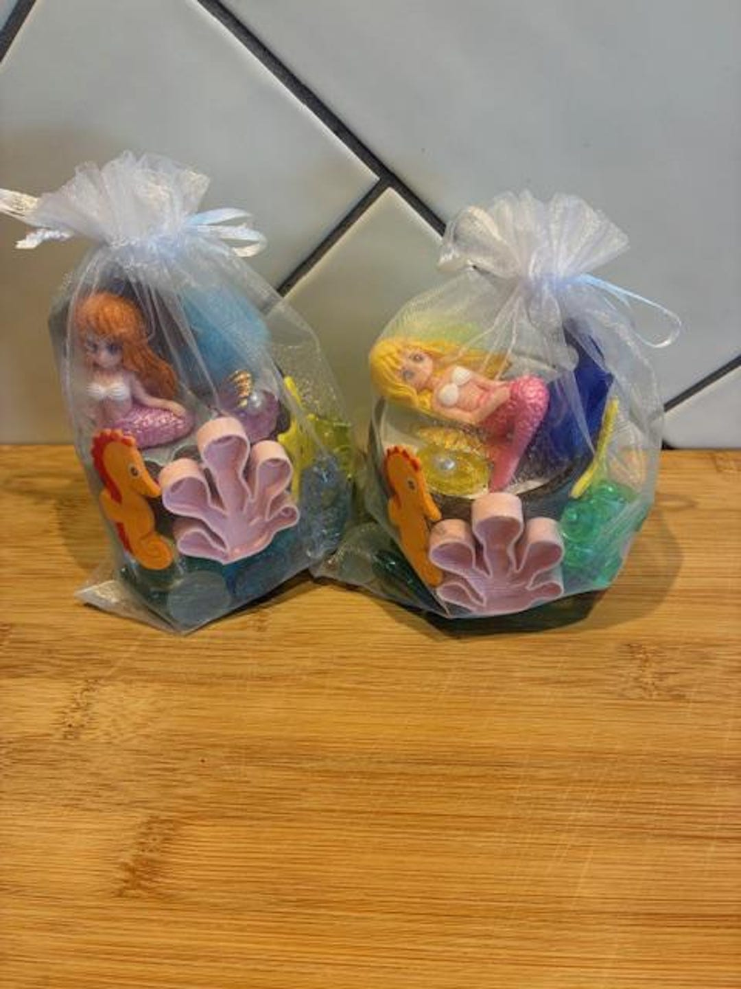 Mermaid Play Dough Jars, Play Dough Kits, Kids Party Favors, Goodie ...