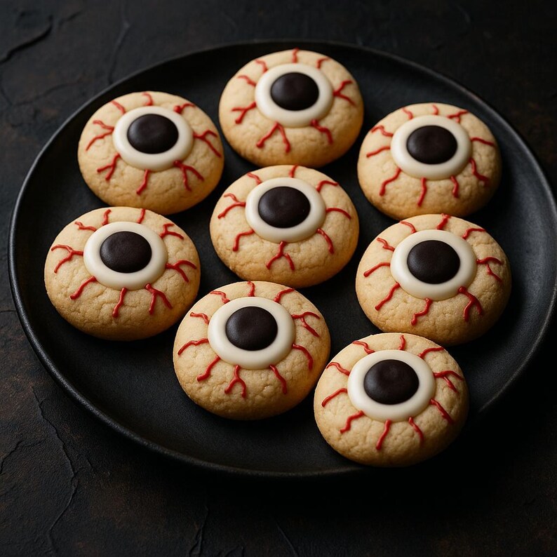 Halloween Eyeball Cookies Recipe | Spooky Treats PDF (digital Download ...