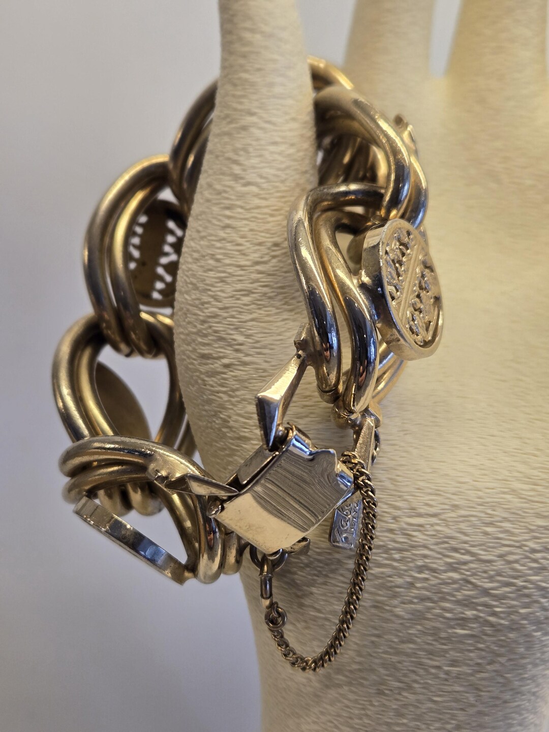 Vintage Kafin New York Bracelet Link MCM Brutalist 50s - Etsy