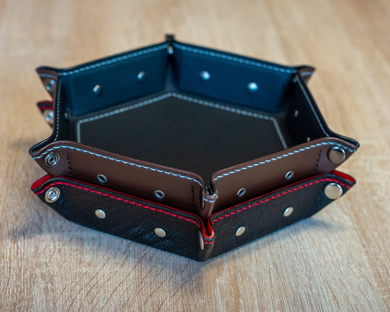 Hexagonal Foldable Leather Dice Tray Pattern - Leathercraft Pattern and ...