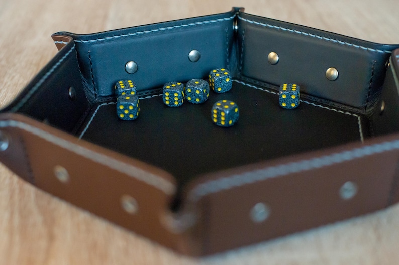 Hexagonal Foldable Leather Dice Tray Pattern - Leathercraft Pattern and ...