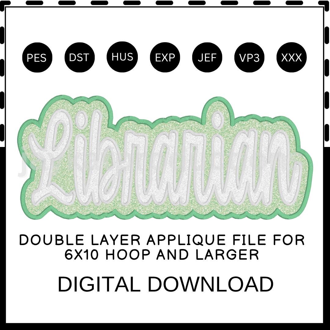 Double Layer Machine Embroidery Applique Design for Htv-librarian - Etsy