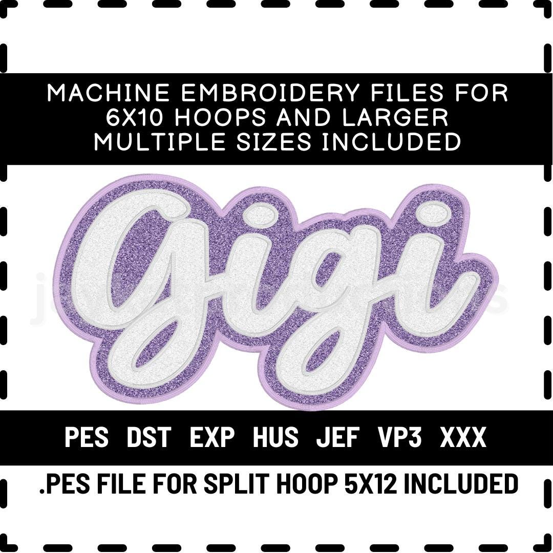 Double Layer Machine Embroidery Applique Design for Htv-gigi - Etsy