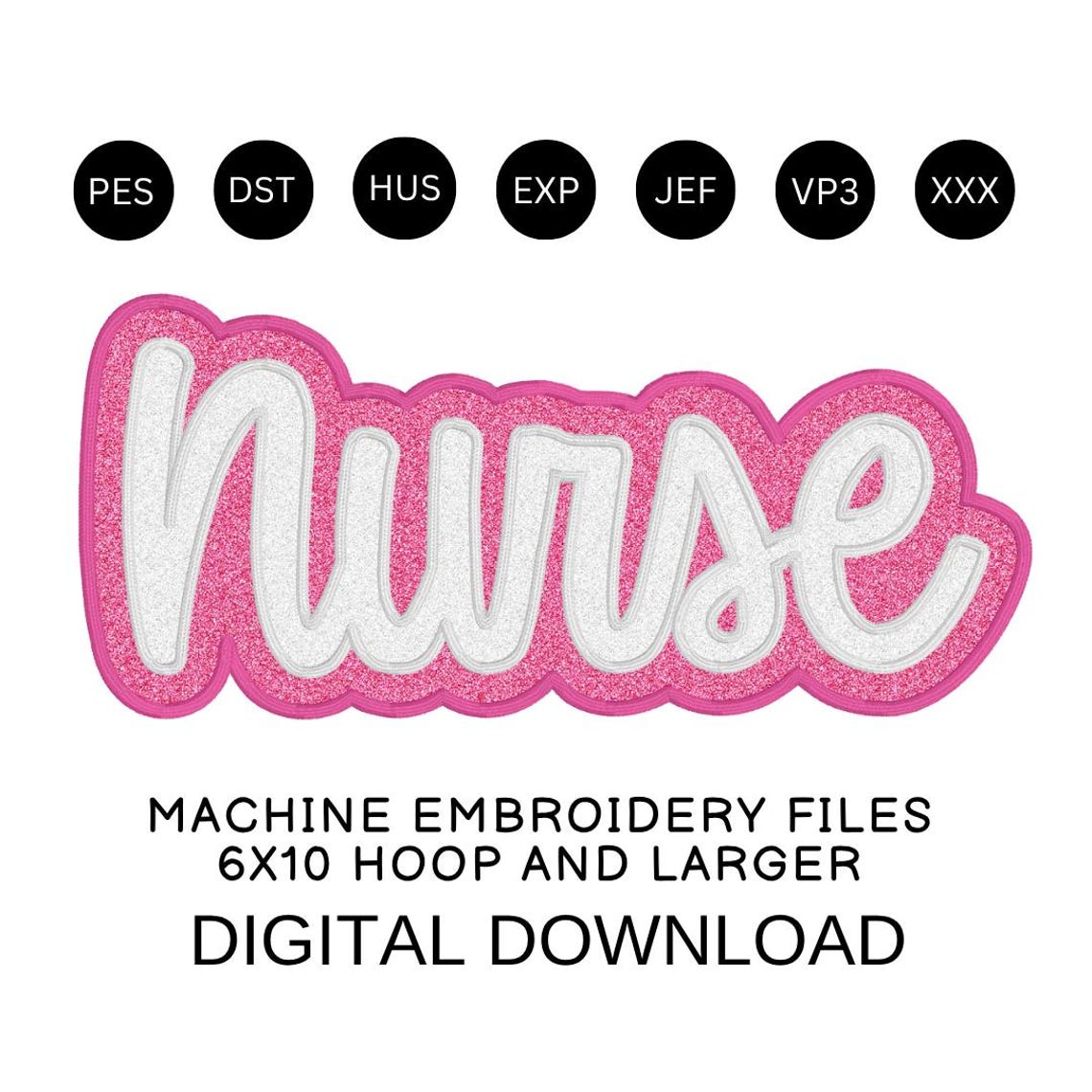 Double Layer Machine Embroidery Applique Design for Htv-nurse - Etsy