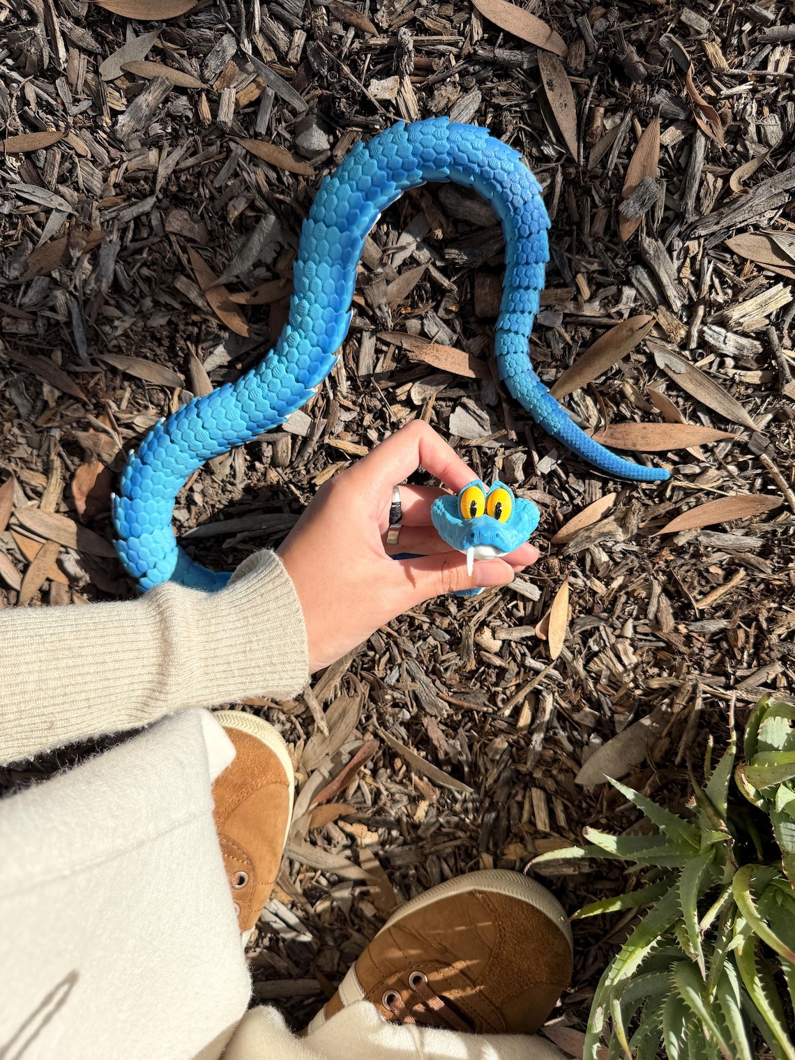 Zootopia Gary the Snake – 3D Printed Articulated Blue Snake Toy ...