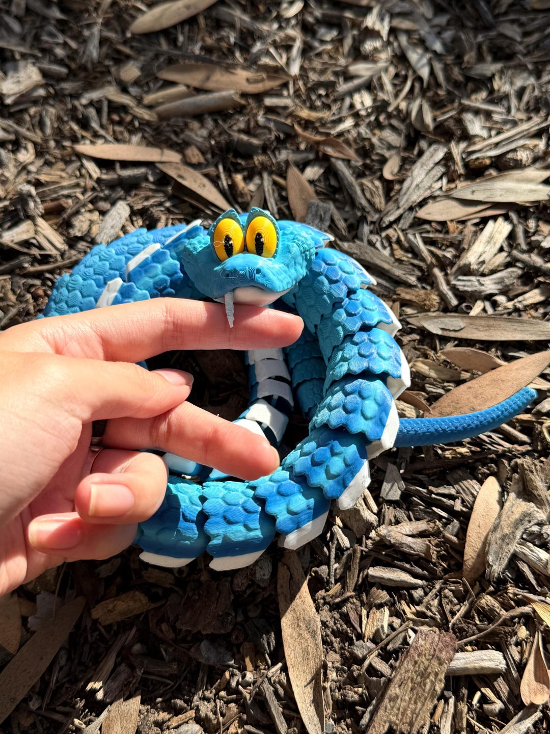Zootopia Gary the Snake – 3D Printed Articulated Blue Snake Toy ...